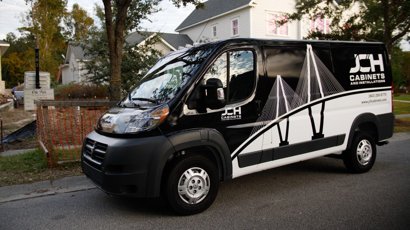 JCH Cabinets | Custom van wrap | Arthur Ravenel Jr. Bridge