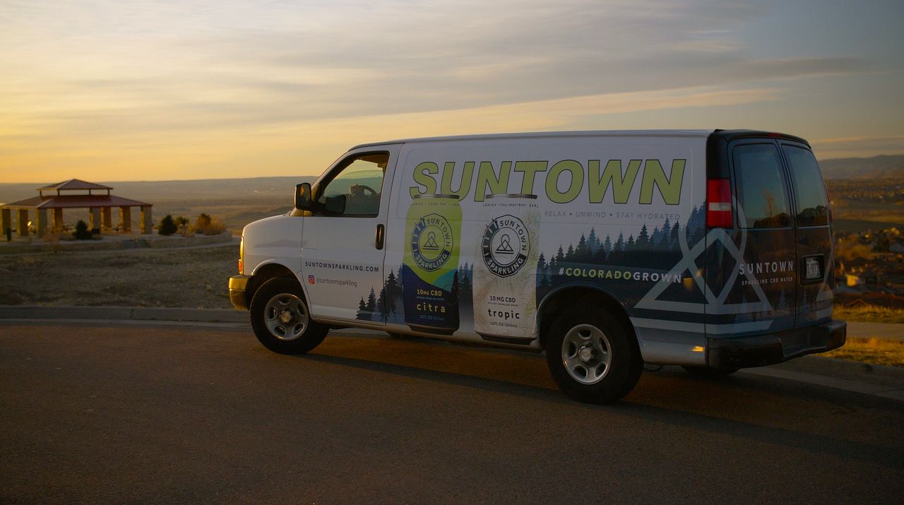 New Chevy Express Van Wrap For CBD Brand Suntown Sparkling – Wrapmate