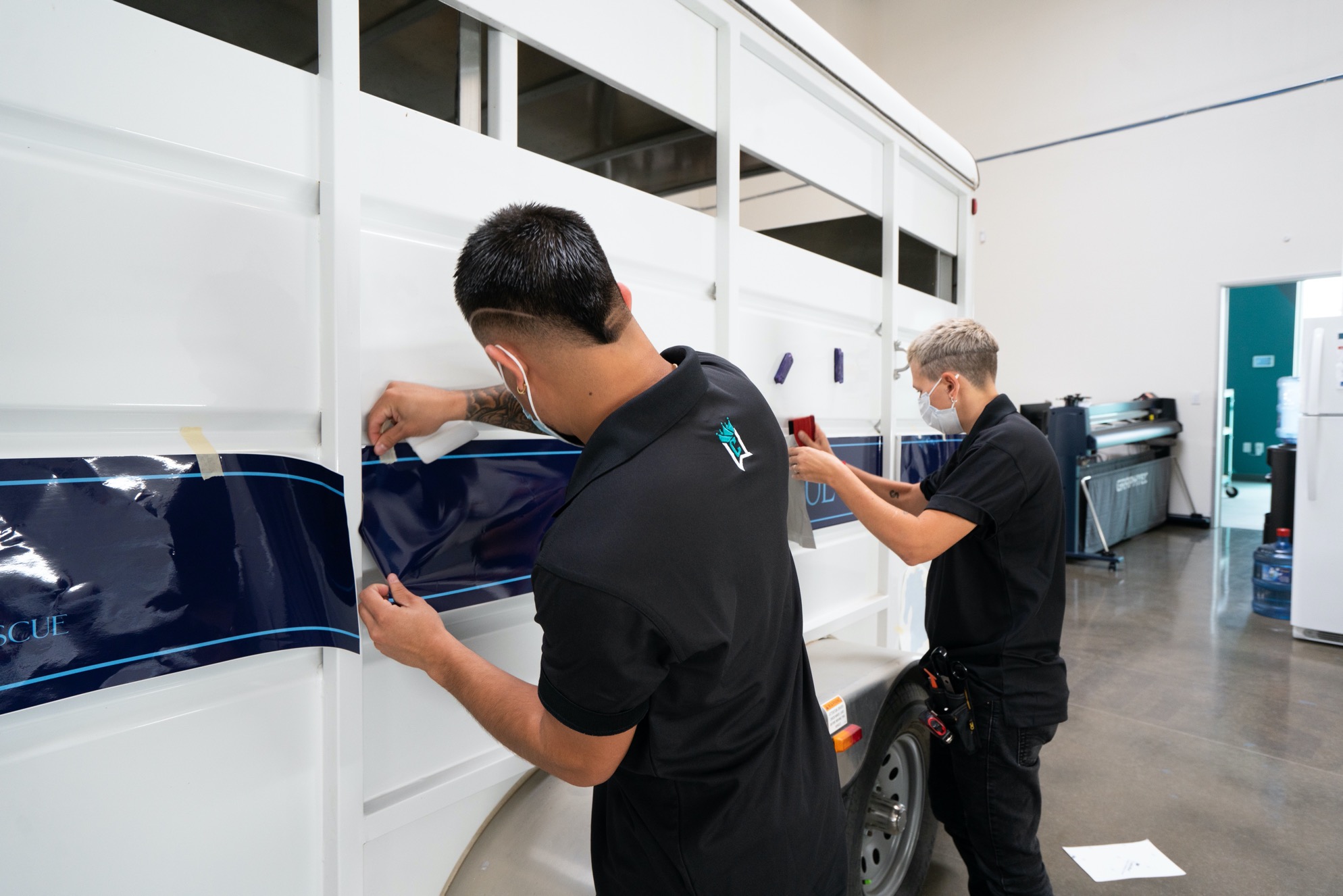 Wrapmate Pro CPR Signs Transform Horse Trailer for Nonprofit