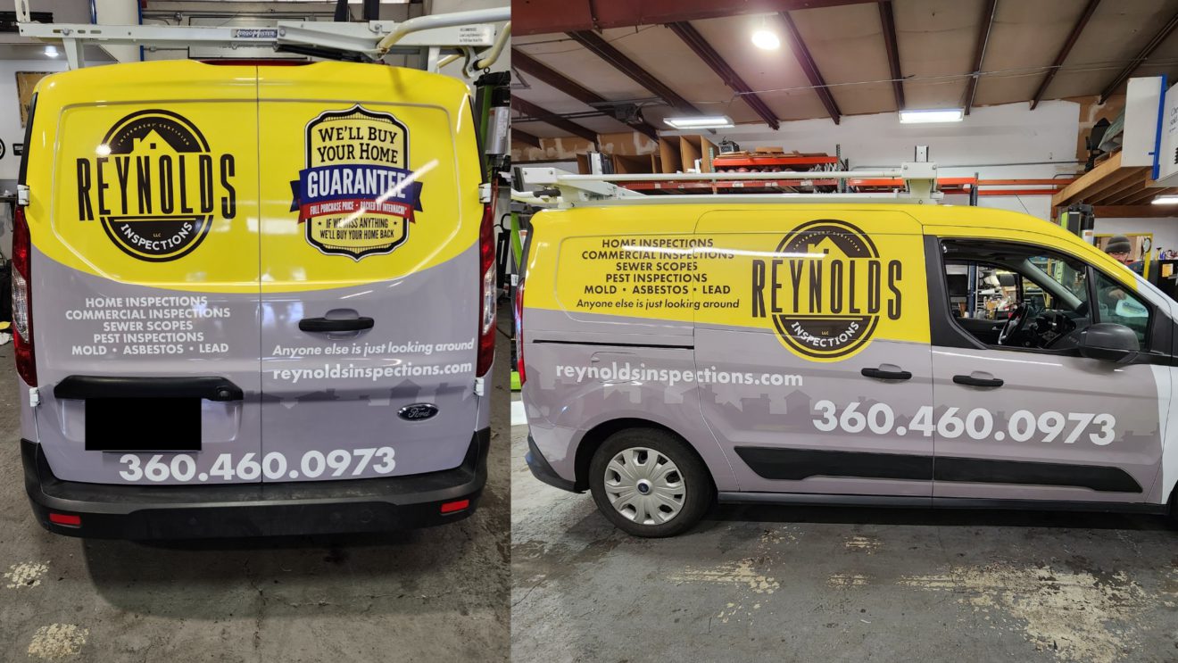 Home Inspection vehicle wrap designs, examples, and price ranges