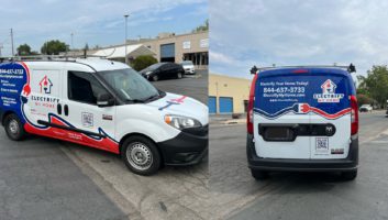 Electrical services vehicle wrap designs, examples & price ranges