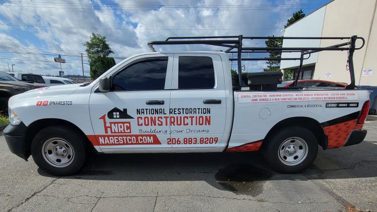 General contractor vehicle wrap designs, examples & price ranges