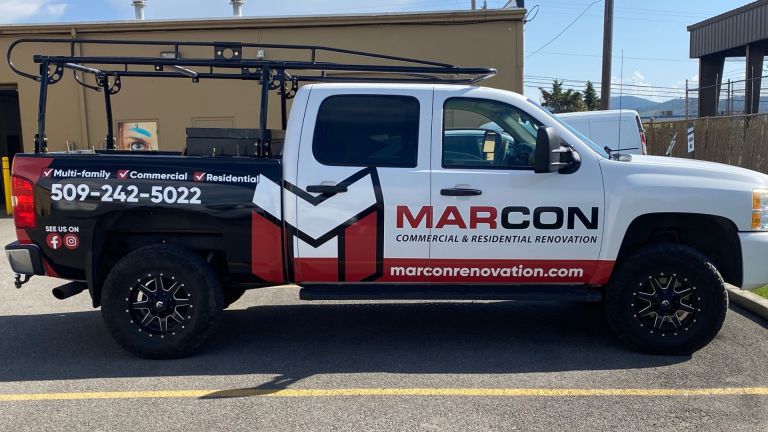 General contractor vehicle wrap designs, examples & price ranges