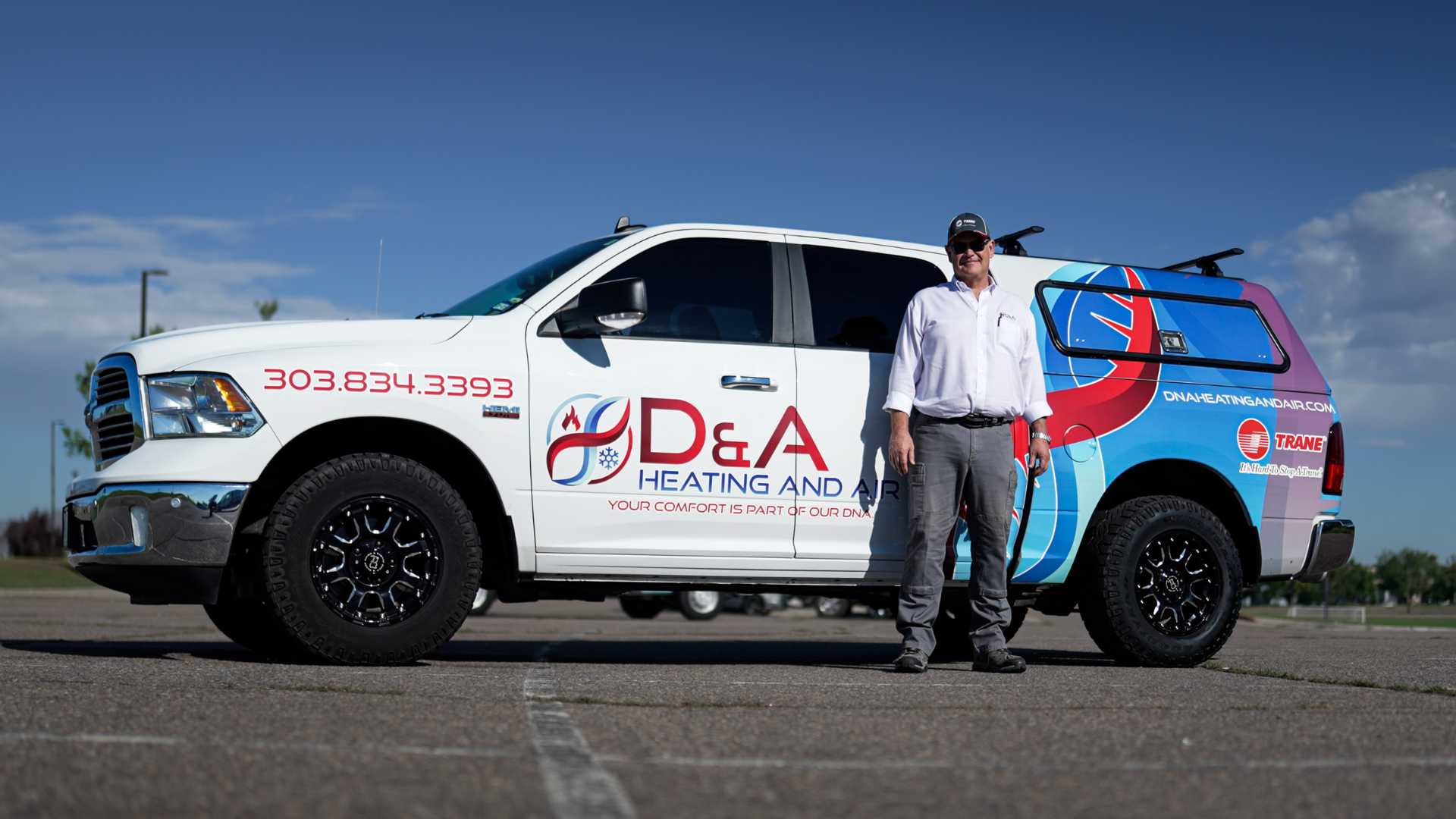 Beautiful HVAC vehicle wraps 2x Business for D&A Heating and Air