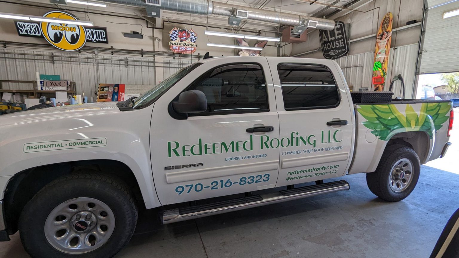Roofing Services vehicle wrap designs, examples & price ranges